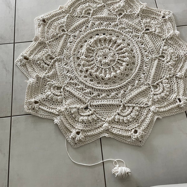 CROCHET PATTERN Crochet Rug Pattern Doily Pattern Doily Rug Crochet ...