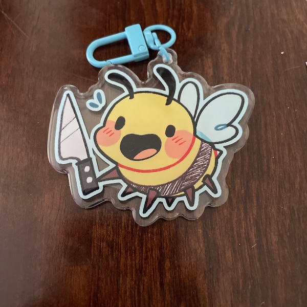 Chaotic Bee Keychains // Acrylic 3in Keychain - Etsy
