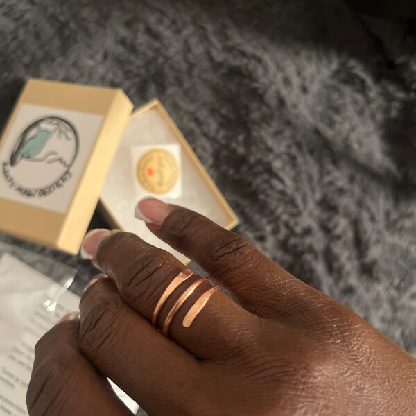 Copper Ring, Hammered Copper Ring, Copper Wrap Ring, Arthritis Ring ...