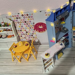 Dollhouse Miniature Candy Shop Kitchen Display Cabinet 3 Drawers Shelf ...