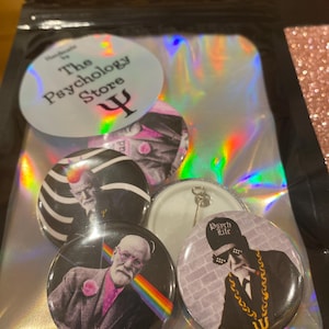 Psychology Pin Badges | Vintage Style | Psi Symbol | Student | Teacher ...