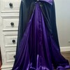 Maleficent Halloween Costume Cape | Adult Kids Half Circle Cape | Satin ...