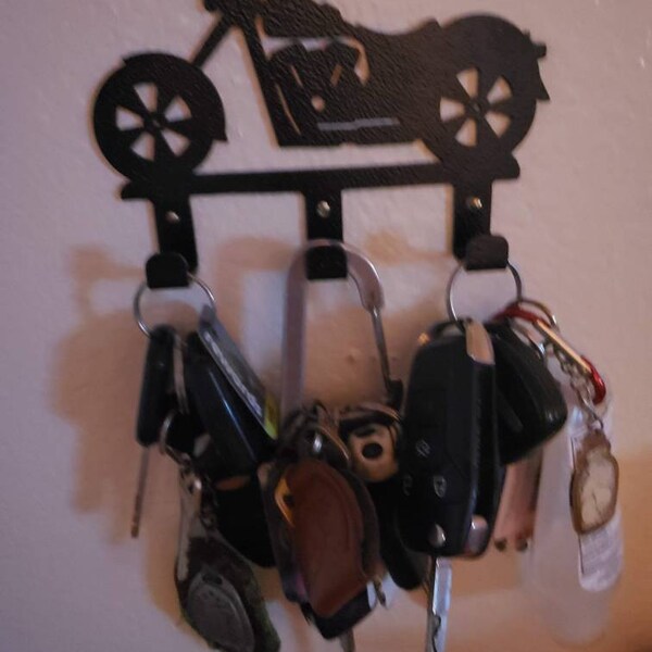 MOTORCYCLE CRUISER STYLE Decorative Wall Hook, Key Hanger, Motorcycle ...