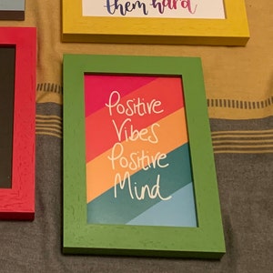 Positive Vibes Postcard, A6 Print, Positivity Print, Quote Print ...