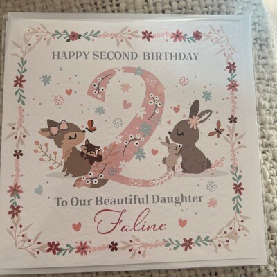Personalised Second Birthday Card for Son, 2nd Birthday Card for Baby ...