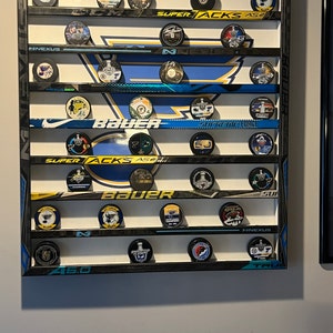 Hockey Puck Display-30 Pucks made With Hockey Sticks Hockey - Etsy