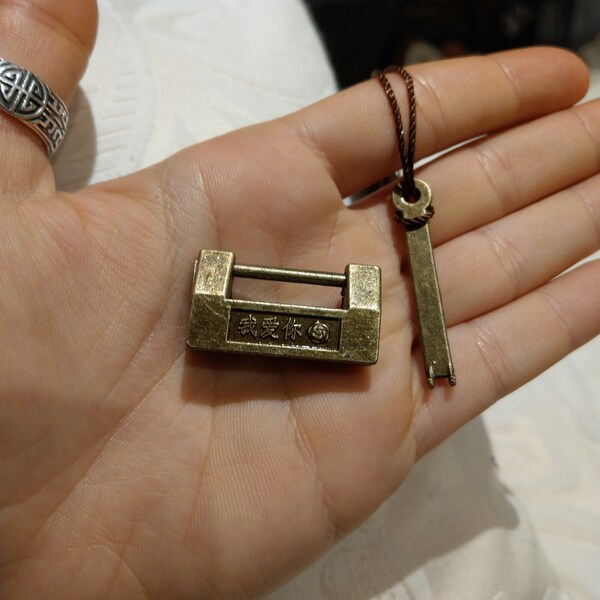 Vintage Style "i LOVE You" Wooden Boxes Lock Jewellery Boxes Lock ...