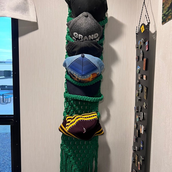 Macrame Baseball Cap Hanger PDF Pattern Tutorial With Knot Guide ...