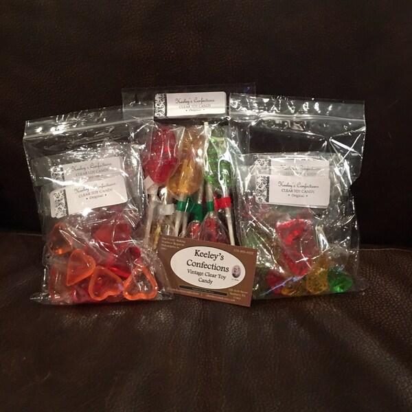 Christmas Clear Toy Candy, Barley Lollipops - Etsy