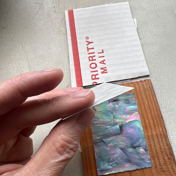 Genuine RAINBOW Mother of Pearl Shell INLAY Real Shell Thin Sheet ...