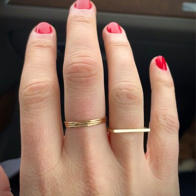 Tiny Minimal Diamond Ring Index Finger Ring Dainty Diamond - Etsy