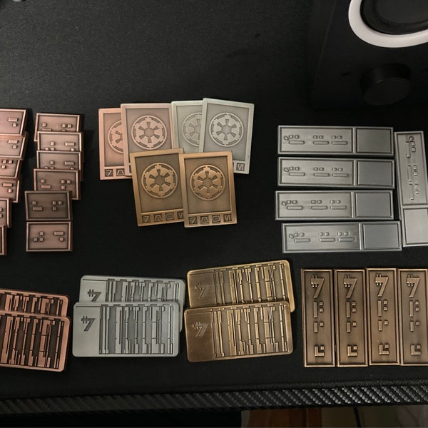 Deluxe Sabacc Core Worlds Set Solid Metal | Sabacc Gaming Tokens |star ...