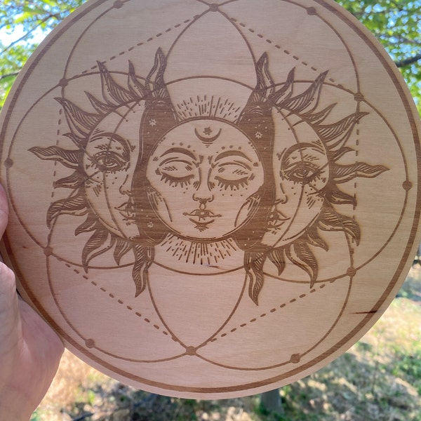 Sun and Moon Seed of Life Crystal Grid - Etsy