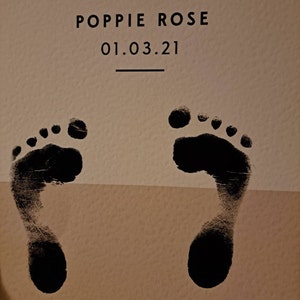 Boho Pampas Grass Baby Footprint Kit Personalised New Baby - Etsy UK
