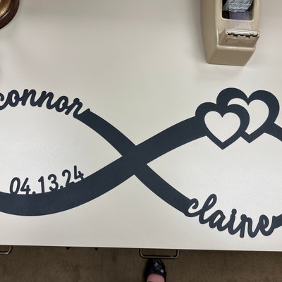 Personalized Wedding Gift for Couple Custom Infinity Sign Wedding Date ...