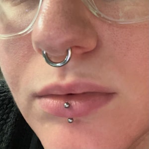 HALF GOLD / SILVER 4G, 5G, 6G, 7G, 8G, 10G, or 12G Anodized Astm F136 ...