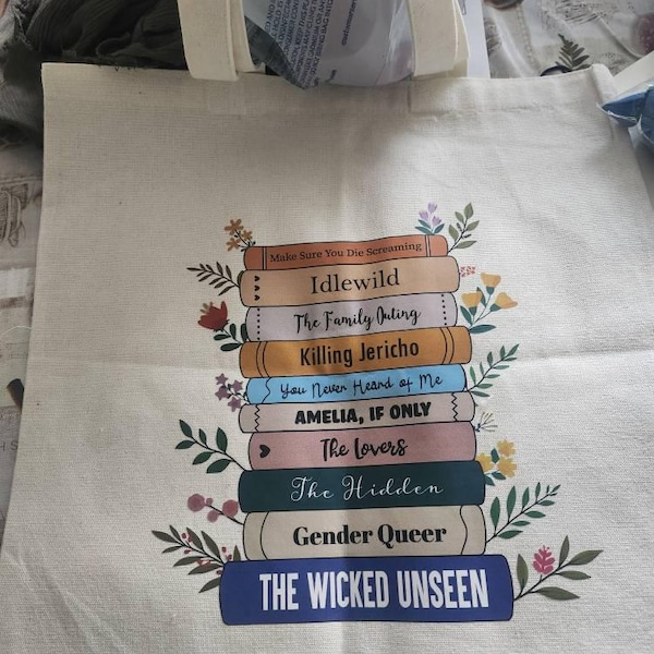Custom Book Tote Bag, Bookish Personalized Tote Bag,bookish Gift Idea ...