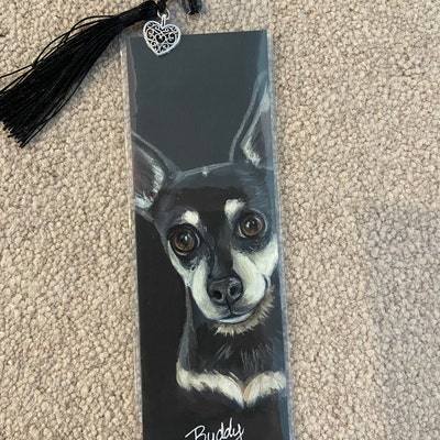 Pet Portrait Bookmark Hand Painted Custom Gift for Readers Pet Owner ...