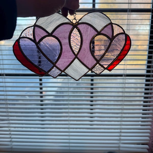 Forever Heart Valentine Stained Glass Pattern PDF - Etsy