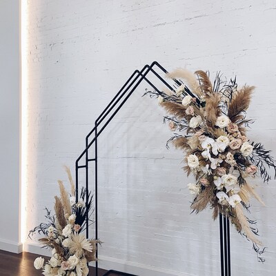 Triple Peak Copper Arch, Copper Wedding Arch, Ceremony Backdrop Frame ...