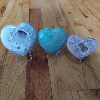 Crystal Heart Display Stands one - Etsy