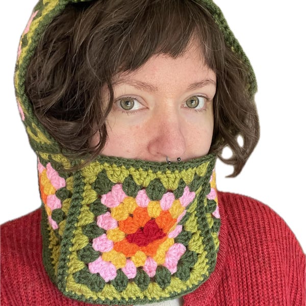 Crochet Balaclava, Granny Square Warm Balaclava, Bhava's Style 2 ...