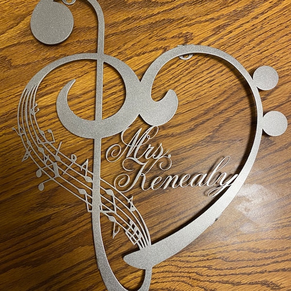 Custom Music Wall Art Metal Decor Personalized Music Notes Gift for ...