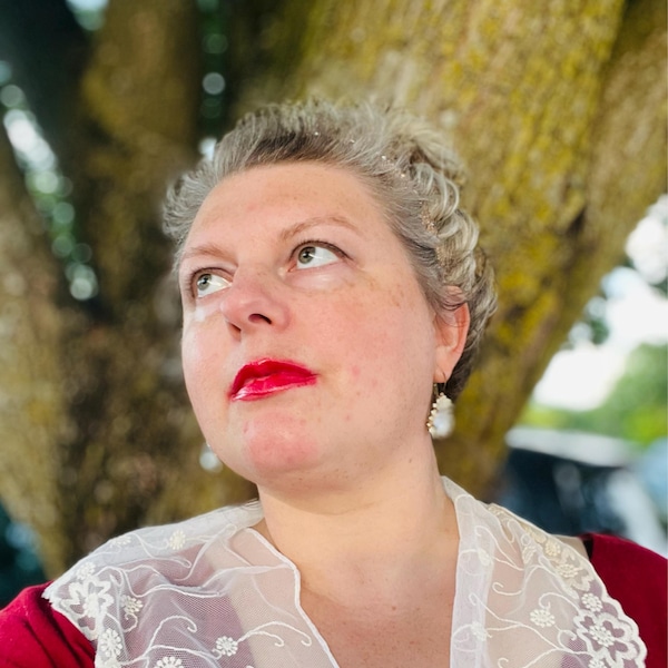 Net Lace Cap-18th Century Reproduction-white or Ivory-scallop Edge ...