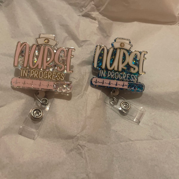 Nursing Student Badge Reel, Nurse in Progress Badge Reel, Student Nurse ...