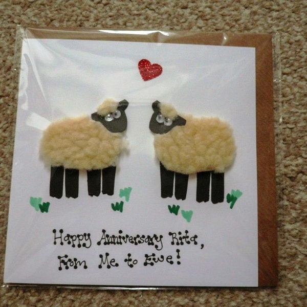 Personalised Sheep Valentines Day Card for Husband Wife Fiancé ...