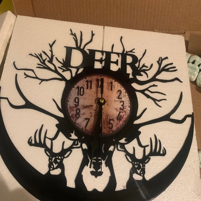 Hunting/deer Themed Vinyl Record Clock FREE SHIPPING in USA - Etsy