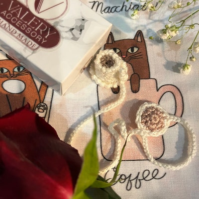 Micro Crochet Floral Bookmarks, Pansy, Red Micro Mushroom, White Daisy ...