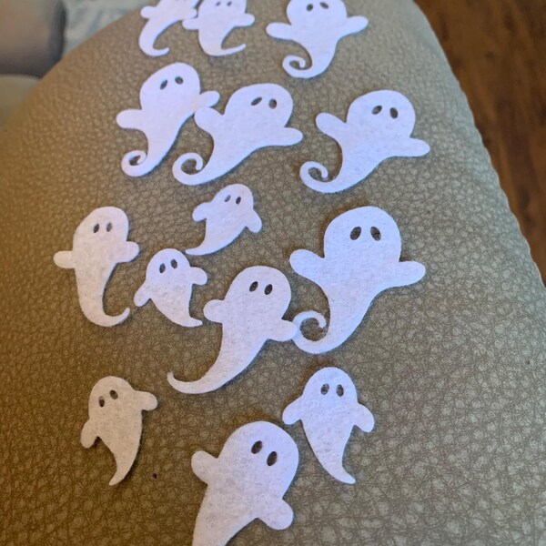 Felt Ghost Die Cuts - Halloween Ghost Embellishments - Spooky Die Cut ...