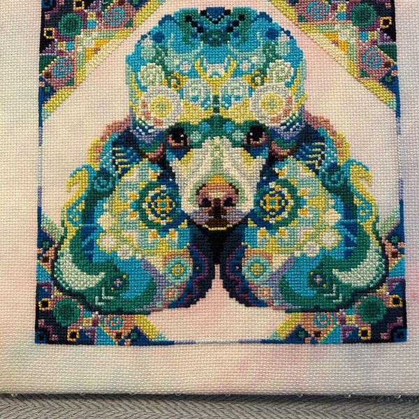 Poodle CS781, Counted Cross Stitch Pattern KIT and PDF | Cross Pattern ...