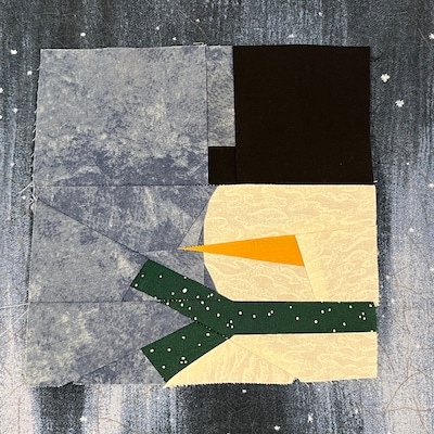 Snowman Foundation Paper Pieced Quilt Block Pattern Christmas/winter ...