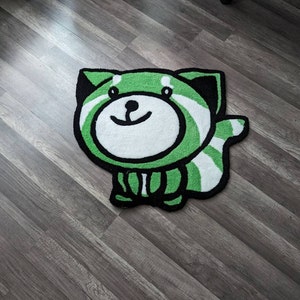 Frog Tufted Rug, Handmade Tufted Rug, Handmade Nursery Frog Rug, Home ...