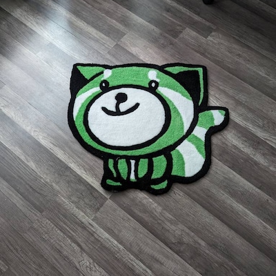 Frog Tufted Rug, Handmade Tufted Rug, Handmade Nursery Frog Rug, Home ...