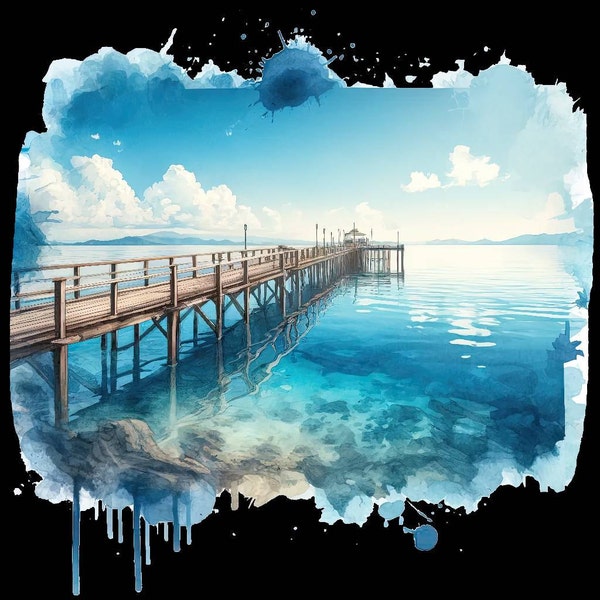 Beach Landscapes (P3) Clipart - 27 PNG Scenic Beach Graphics, Coastal ...