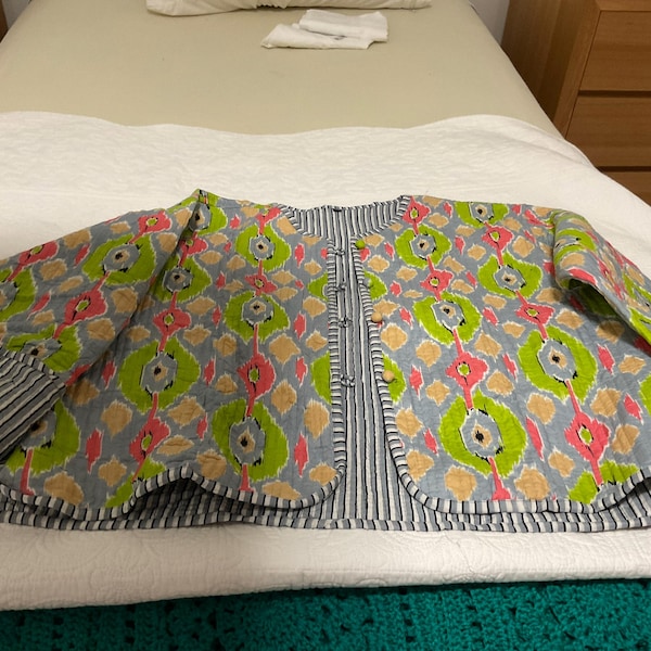 Cotton Women's Quilted Jacket Patchwork Boho Style Quilted Handmade ...