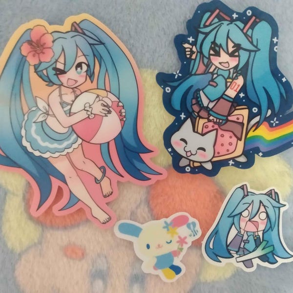 Miku X Nyan Cat Sticker | Hatsune Miku, Nyancat, Vocaloid, Anime, Cute ...