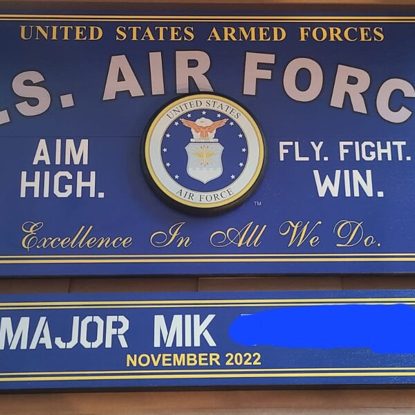 U.S. Air Force Wood Sign With Personalized Nameboard - Etsy