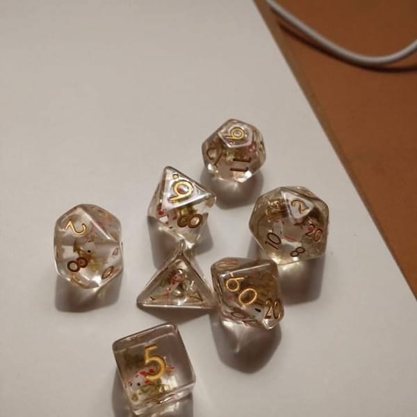 Koi Fish Dnd Dice Set for Dungeons and Dragons | D20 TTRPG Polyhedral ...