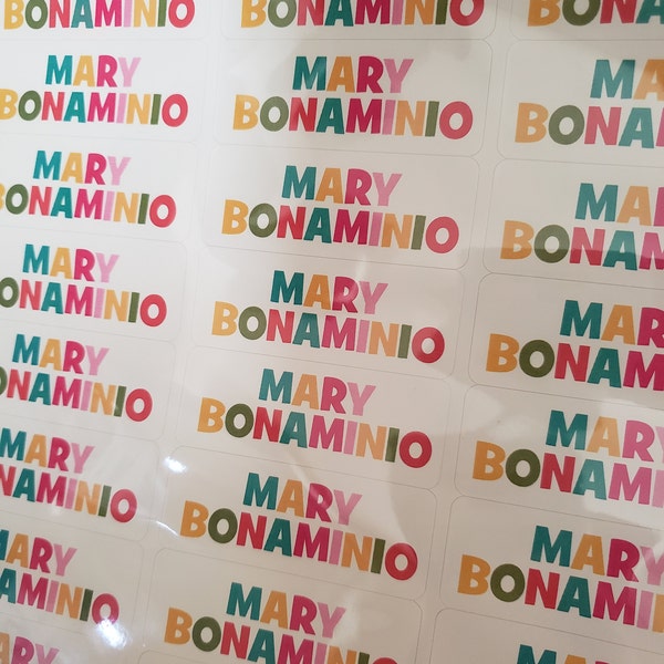 30 Waterproof Name Labels for Girls, School, Daycare and Camp Labels ...