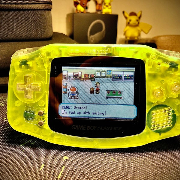 EXTREME GREEN Gameboy Advance! Custom Gba 101 or IPS Screen Backlit ...