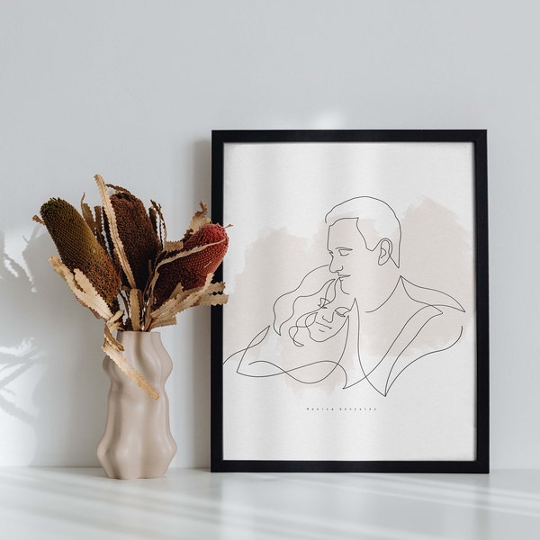 CUSTOM LINE PORTRAIT, Line Art Illustration, Personalized Line Drawing ...