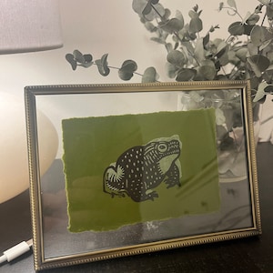 Crab Party Linocut Block Print Crustacean Ocean Life - Etsy