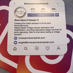 Instagram Social Media Business Cards Mini Square Business Cards ...
