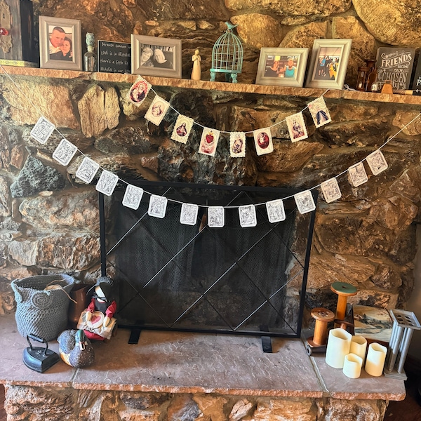 Holy Cards Garland - Vintage Style, Completely Handmade - Etsy