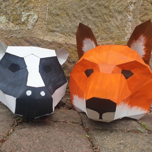 Commedia Dell Arte Mask Set 3D Papercraft Mask Template - Etsy