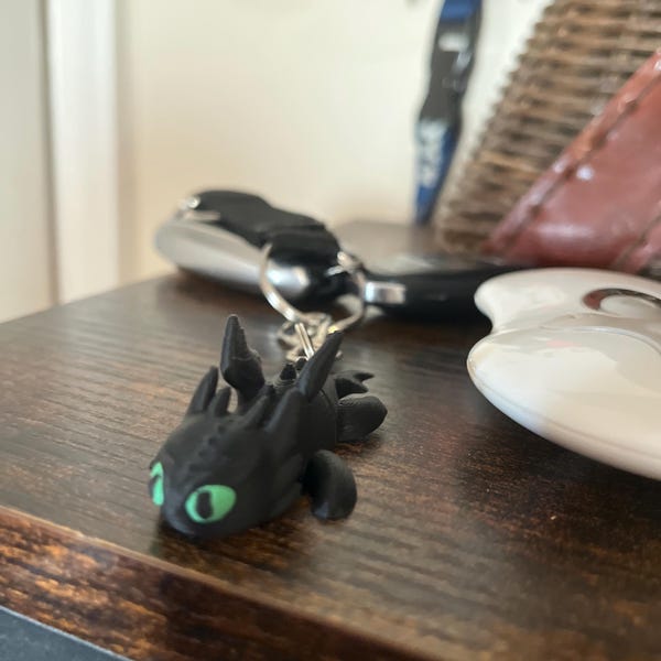 3d Printed Night Fury and Light Fury Flexi Keychains - Etsy